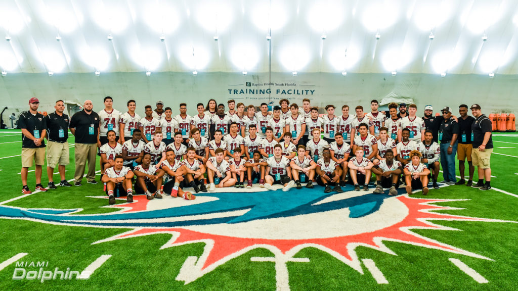 Miami Dolphins Host Marjory Stoneman Douglas High School at OTA ...