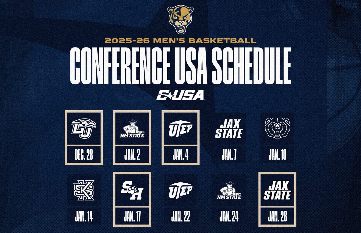2025-26 FIU Men's Basketball Conference Schedule Revealed